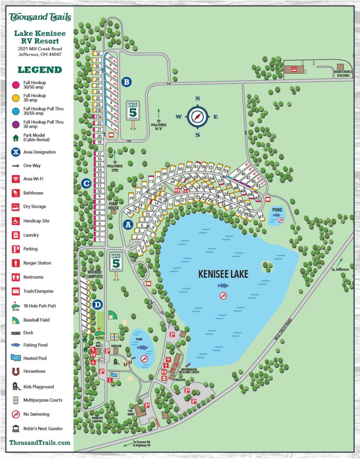 Kenisee Lake RV Campground (Thousand Trails) - Jefferson, Ohio